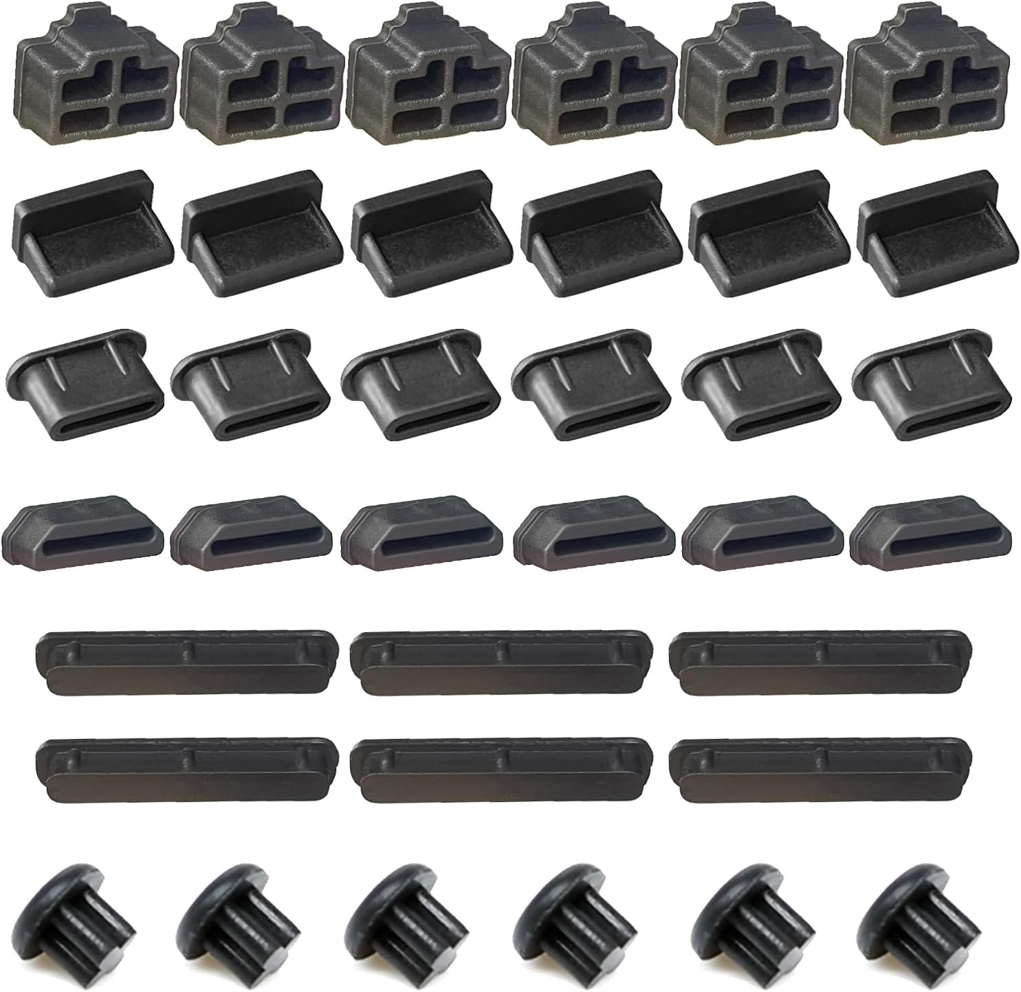 Amazon.com: 36 PCS 6 Types Dust Plugs Covers, Soft Silicone Computer ...