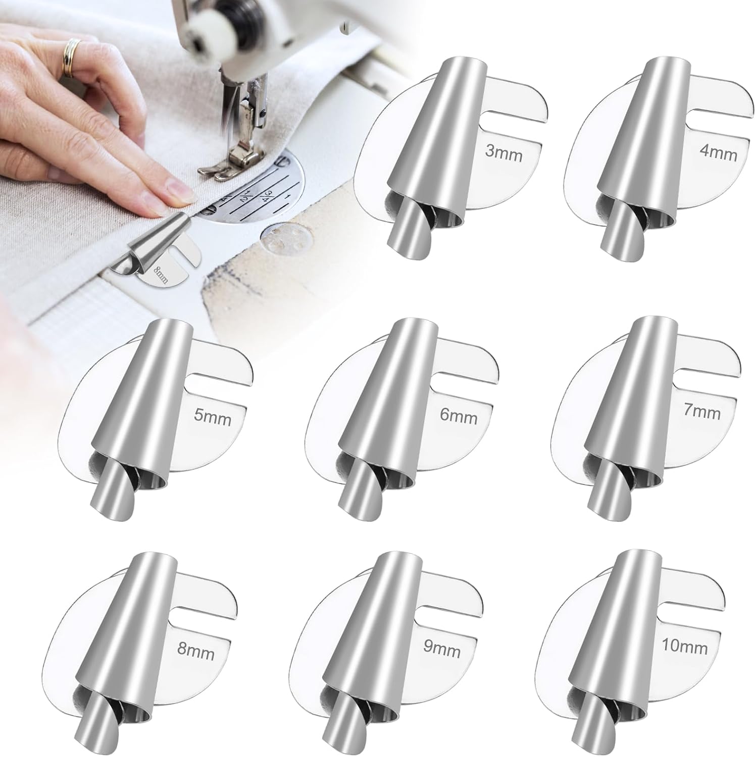 Amazon.com: GETRIC 8PCS Sewing Rolled Hemmer Foot, Wide Narrow Rolled ...