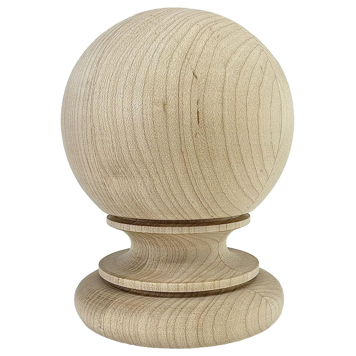 Island Post Cap Interior Kline Ball Wood Finial. Pine Massive 8 1/4 ...
