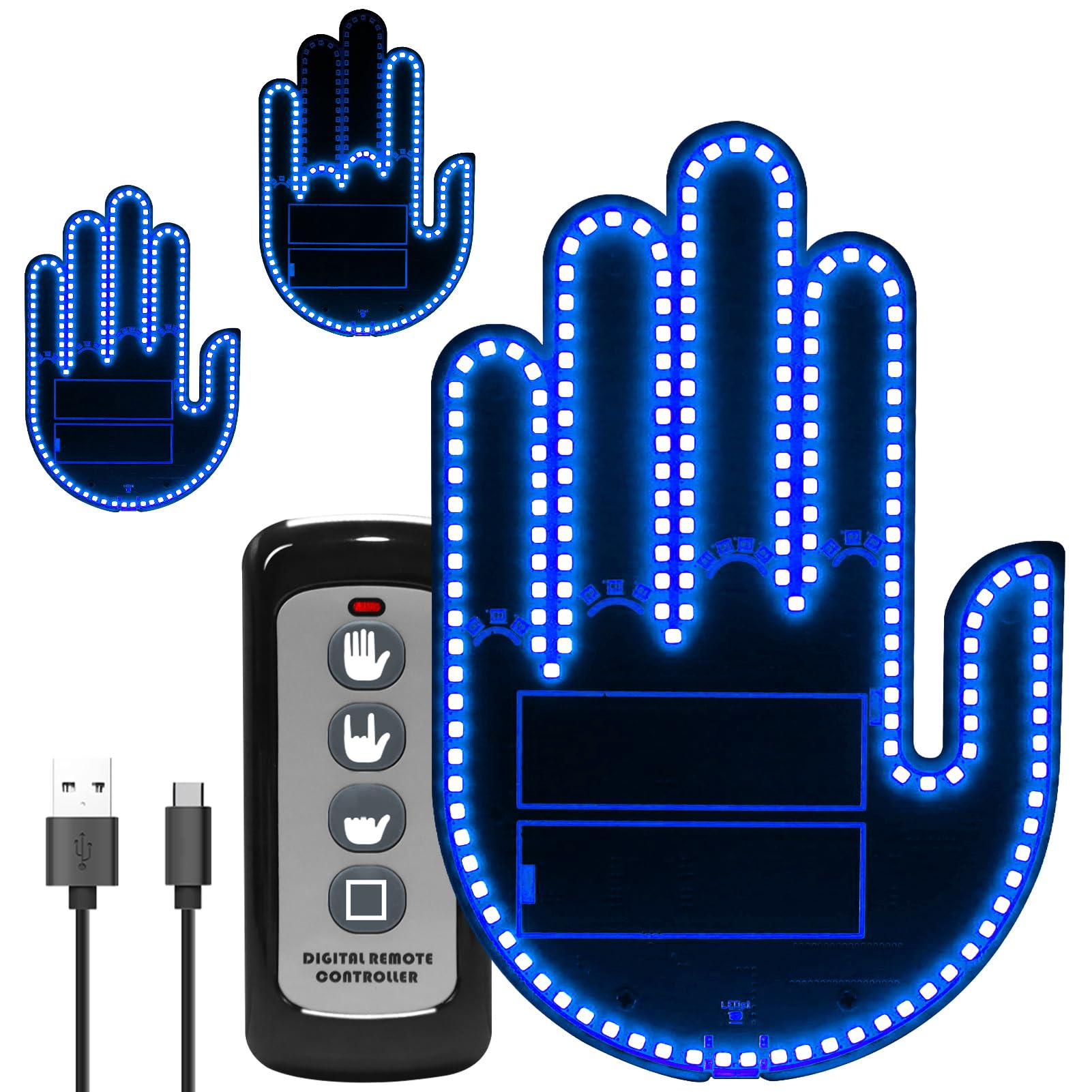 Amazon.com: ISUNMEA LED Gesture Car Lights with Remote Control and ...