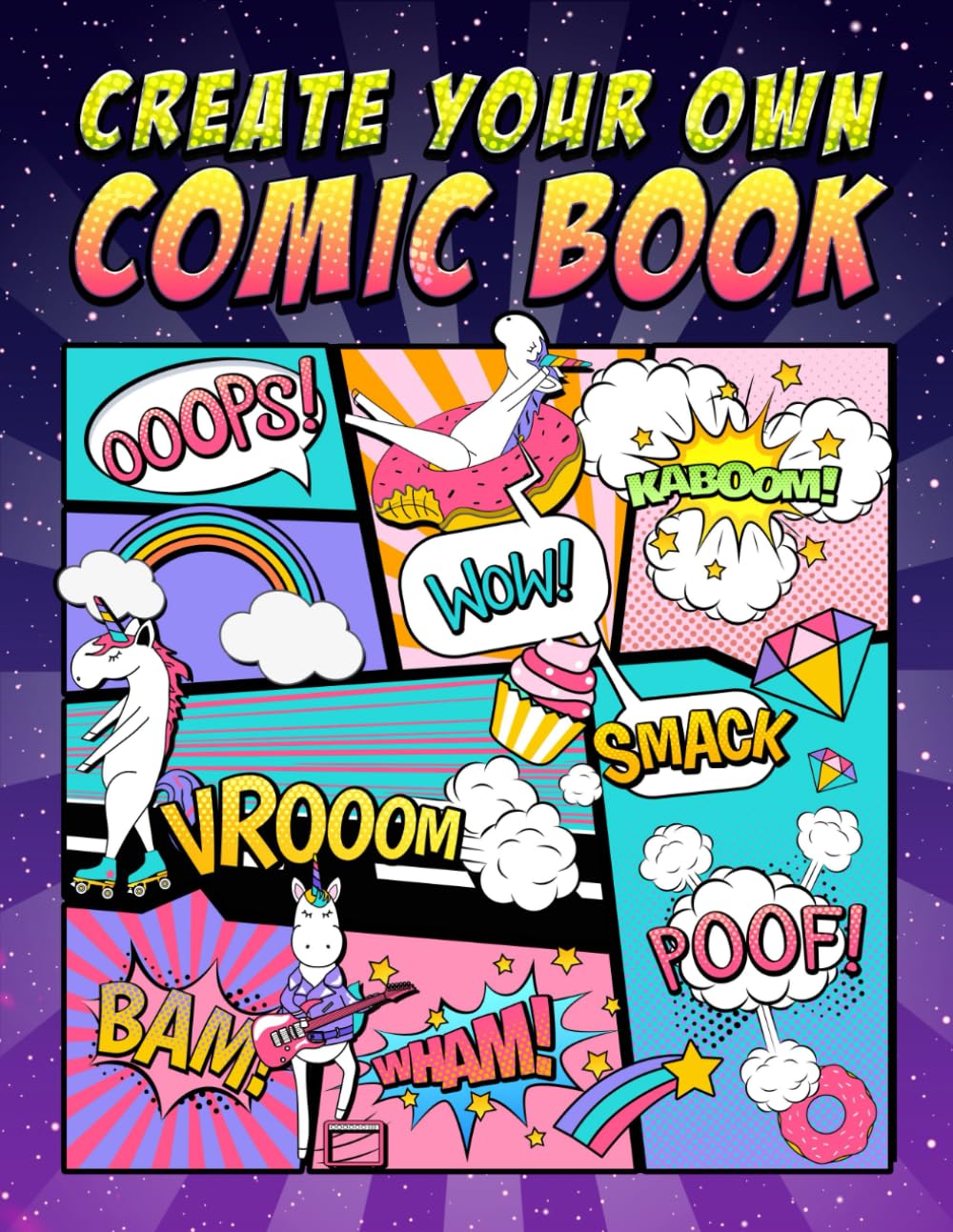 Create Your Own Comic Book: 100 Blank Comic Book Templates for Adults ...