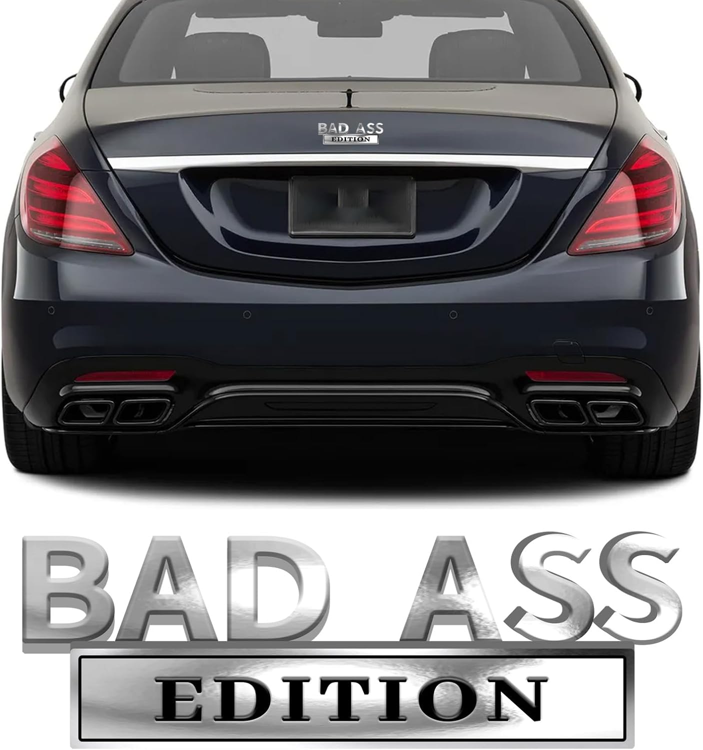 Amazon.com: MLAHUIER 1 PC Car Bad Ass Fender Badge Decal, 3D Zinc Alloy ...