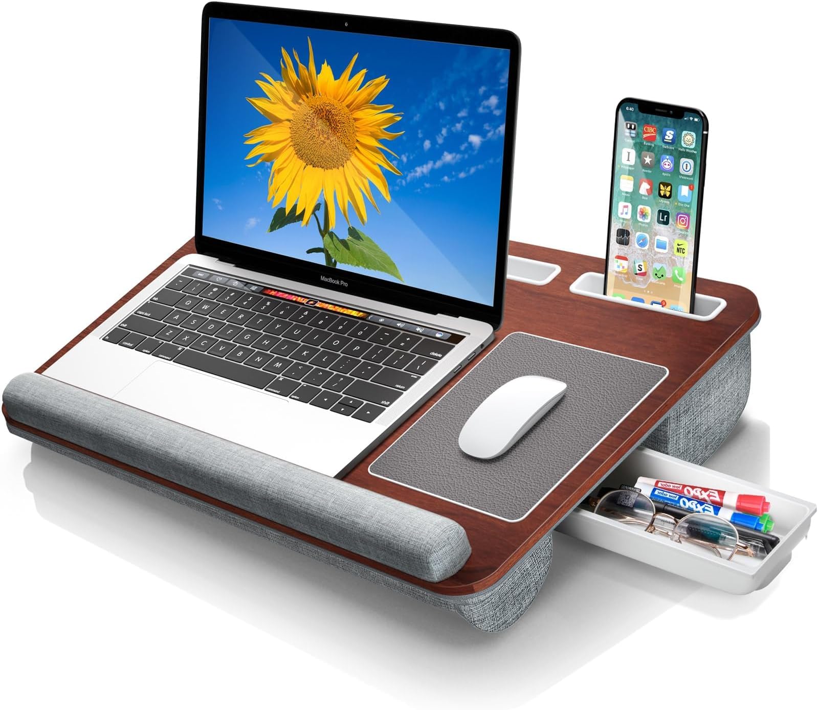 Amazon.com: WHZHAOCAI Portable Lap Laptop Desk with Pillow Cushion ...