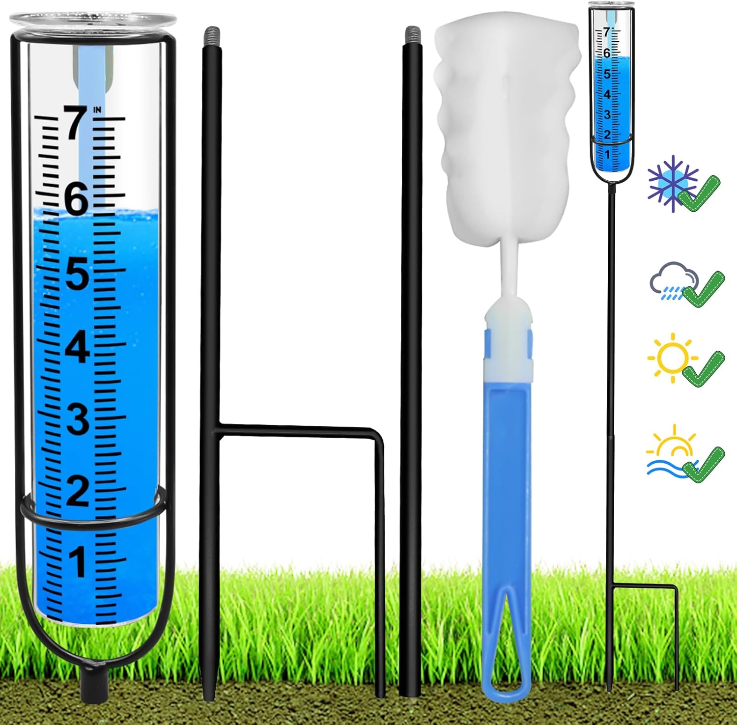 Amazon.com : Rain Gauge for Outdoor, Freeze Proof Rain Guage Water ...