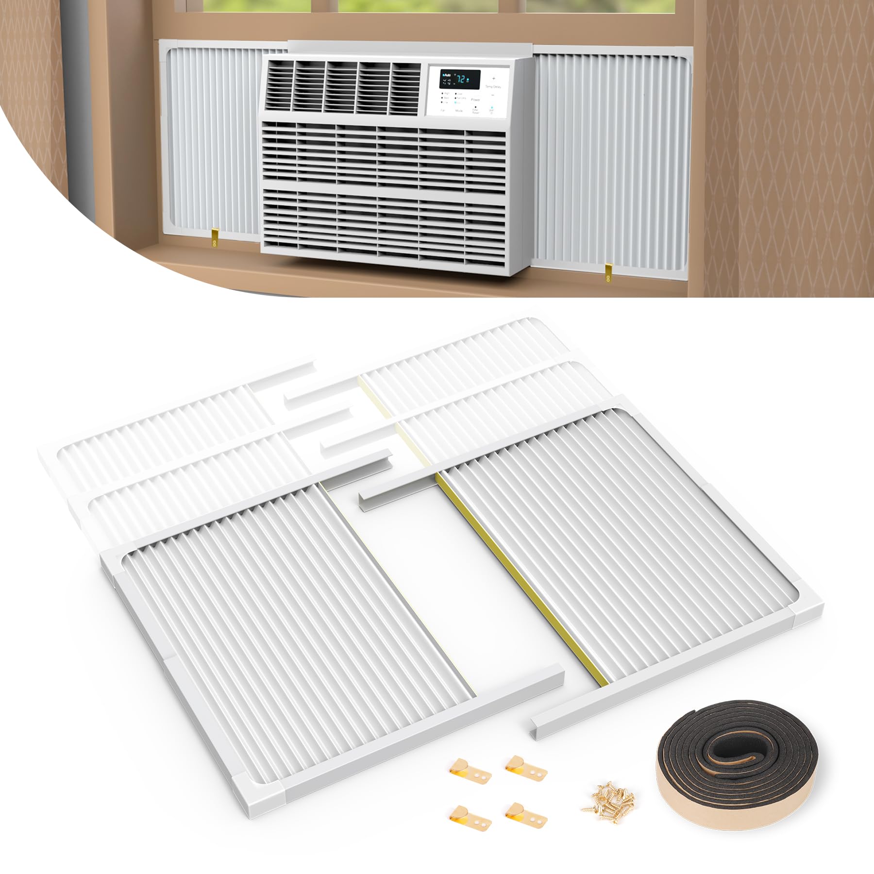 Amazon.com: BJADE'S Window Air Conditioner Side Panels with Adjustable ...