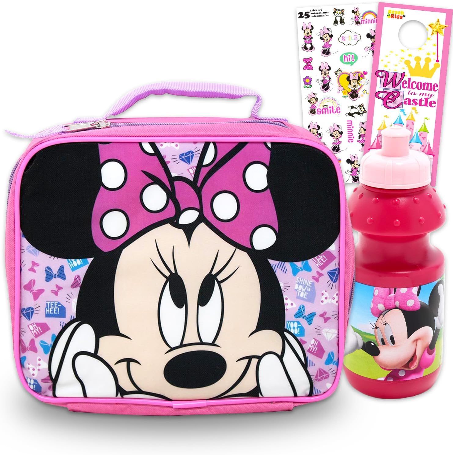 Amazon.com: Disney Minnie Mouse Lunch Bag for Girls Set - Bundle Lunch ...