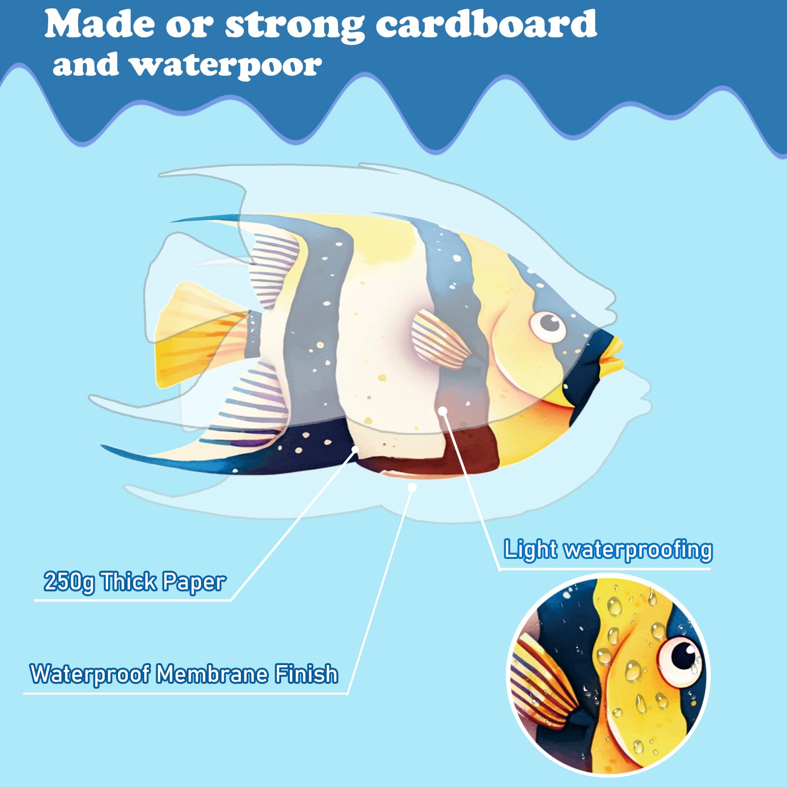 Snapklik.com : 26 Pieces Sea Creature Cutouts Tropical Fish Cutouts ...