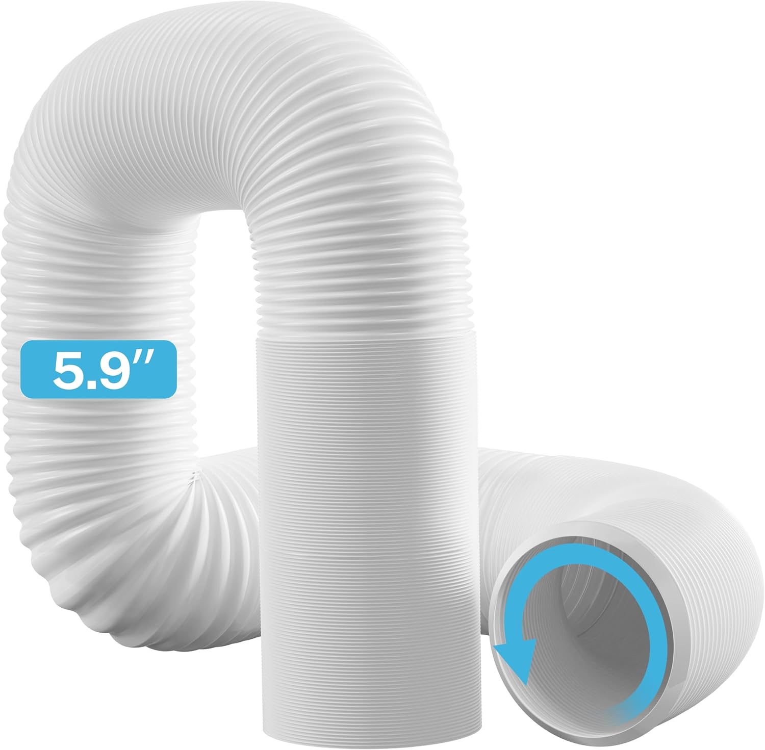 Hon&Guan Portable Air Conditioner Hose, 150mm 5.9" Diameter 1.5m Length ...