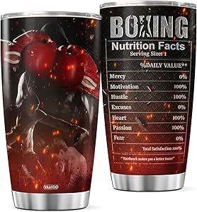 Amazon.com | Boxing Coffee Tumbler Boxer Travel Mug With Lid Birthday ...