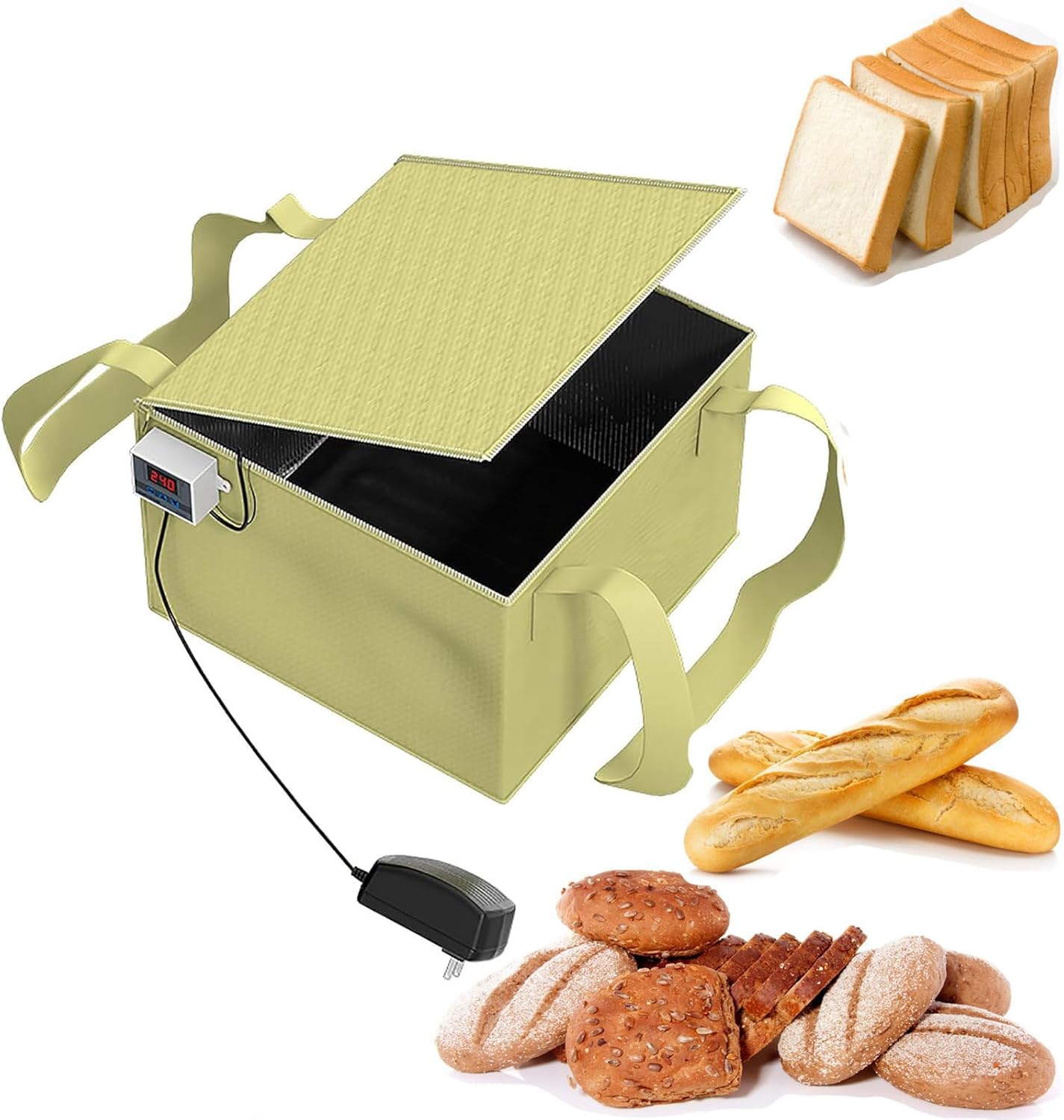 JHKG Dough Fermentation Cabinet with Heater, Foldable Dough Ripening ...