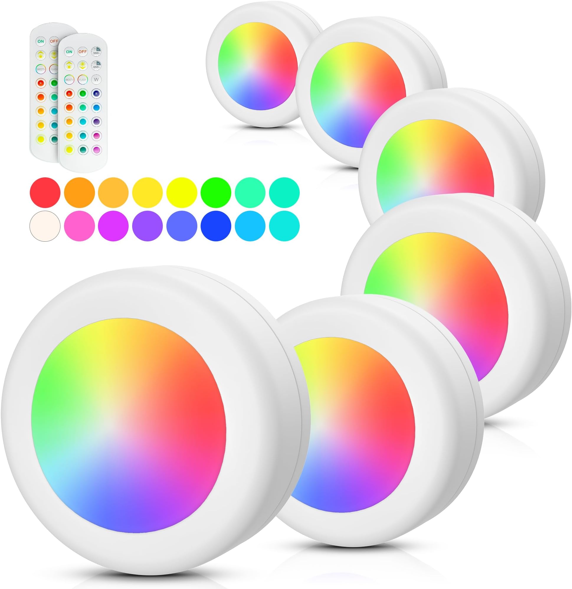 LED Wireless Spotlight, Battery Operated Lights with Remote Control ...