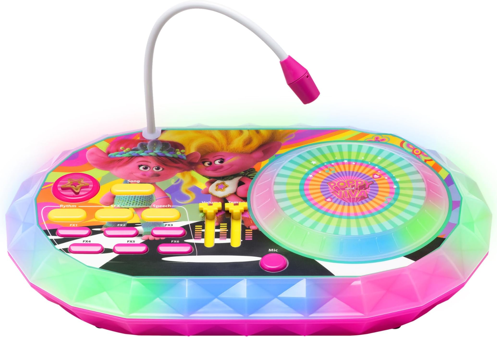 Amazon.com: eKids Trolls Band Together DJ Party Mixer Turntable Toy ...