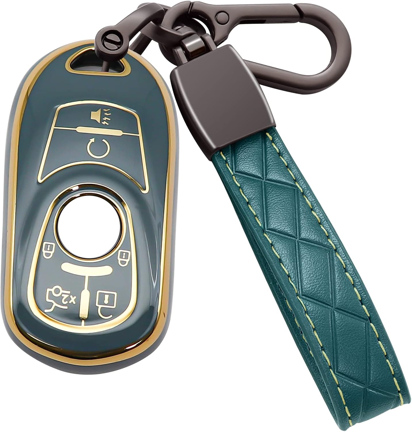 Amazon.com: Syodiesn for Buick Car Key Fob Cover Soft TPU with Keychain ...