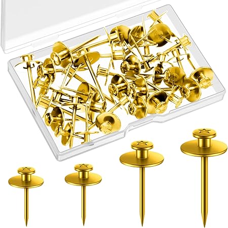 40 Pcs Double Headed Picture Hangers Nails Thumb Tacks Small Head ...