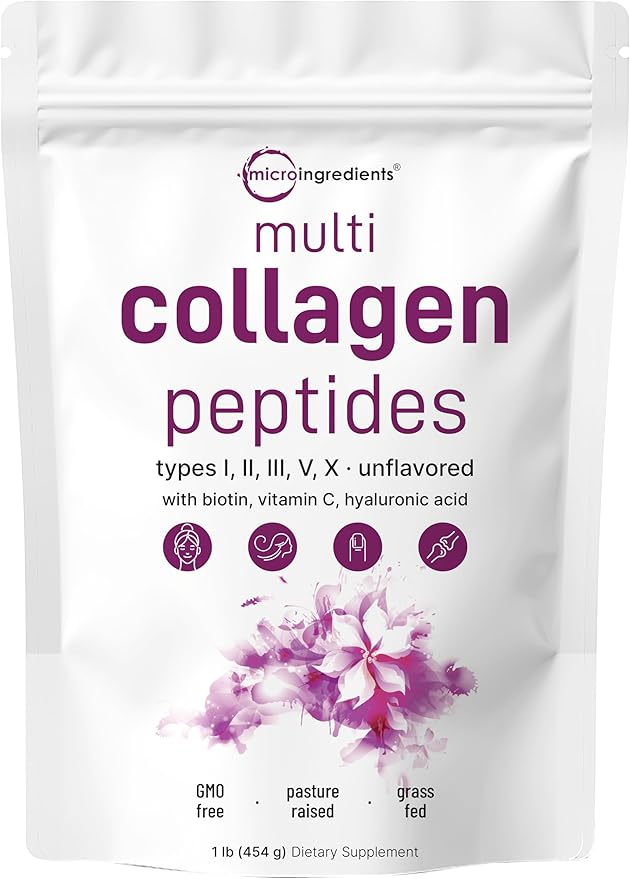 Amazon.com: Multi Collagen Peptides Powder, 16 Oz - Hydrolyzed Protein Peptides | Type I,II,III ...