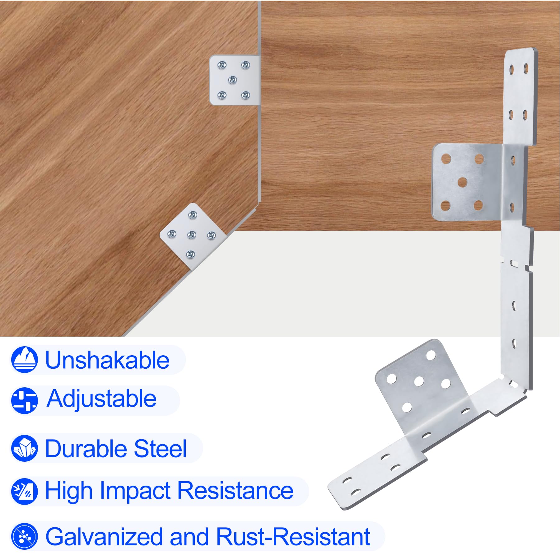 Snapklik.com : 8Pcs Adjustable Stair-Stringer Connector,18 Gauge Heavy ...