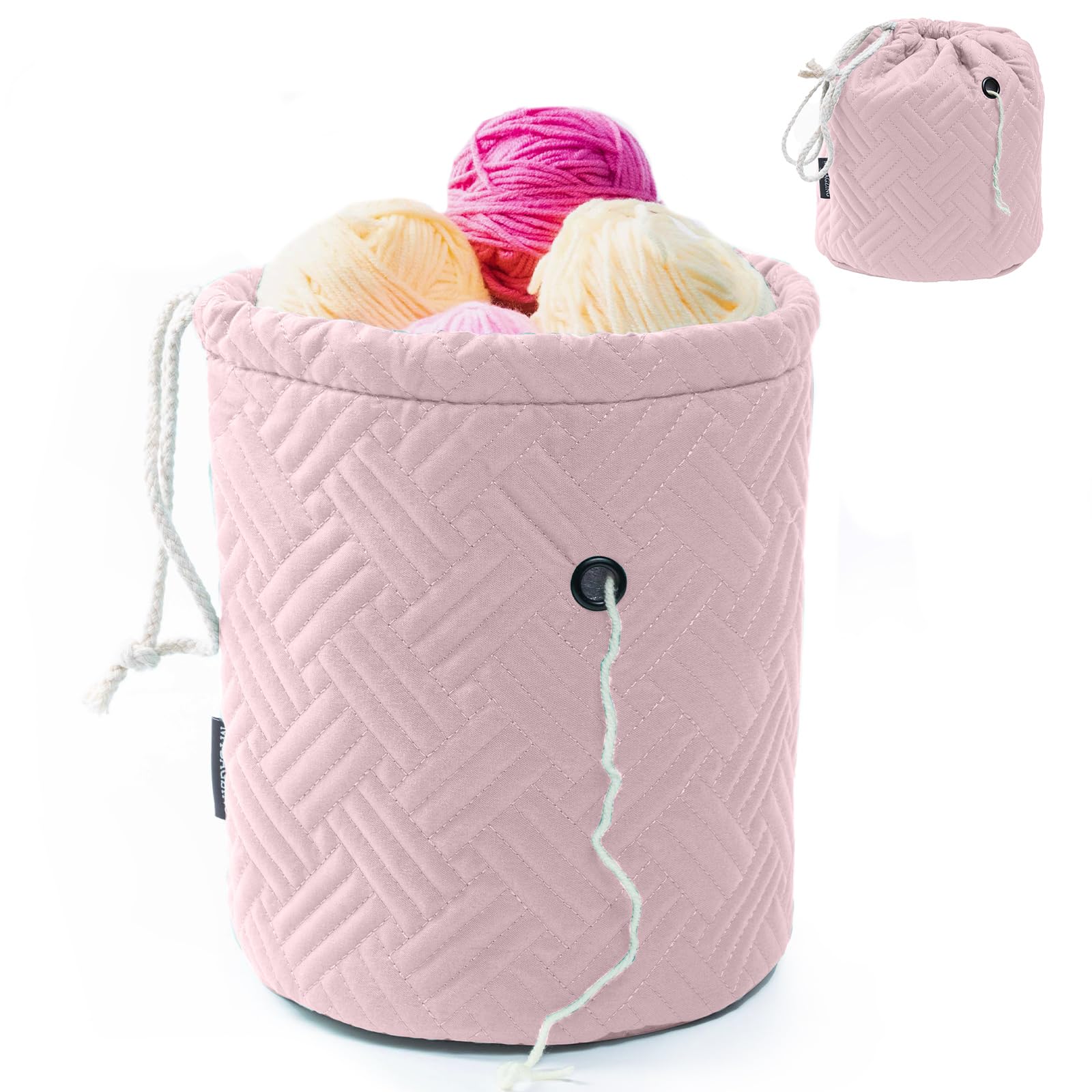 Amazon.com: MYBAGZING Yarn Bag, Small Crochet Bag Organizer, Drawstring ...