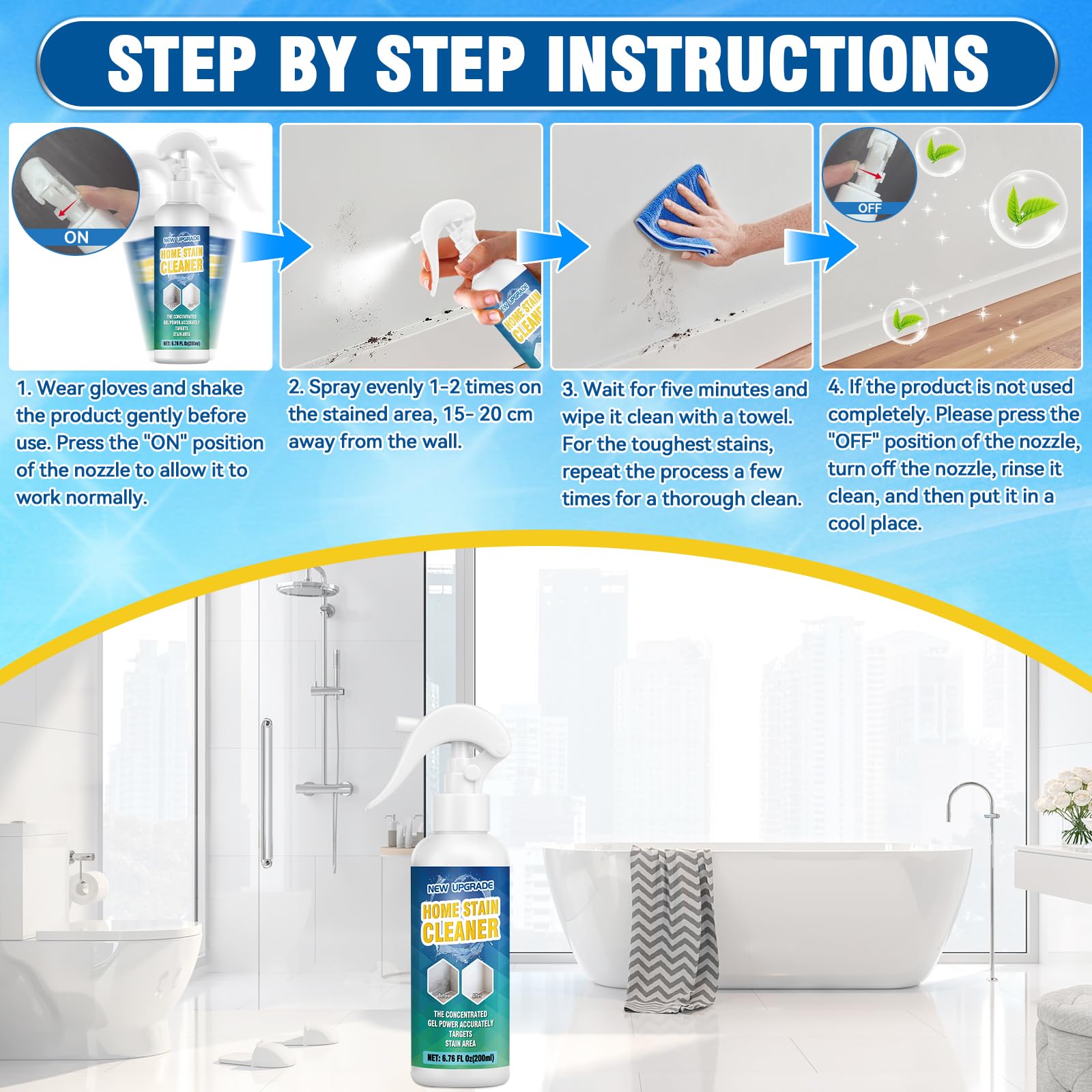 Snapklik.com : Powerful Mold Stain Cleaner, Multi-Surface Cleaning ...