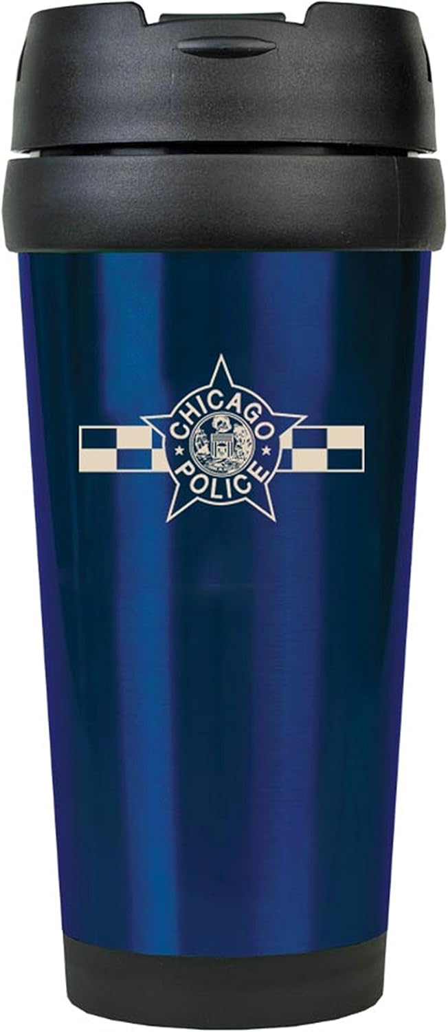 Amazon.com | Chicago Police Department Coffee Tumbler Checkerboard 14oz ...
