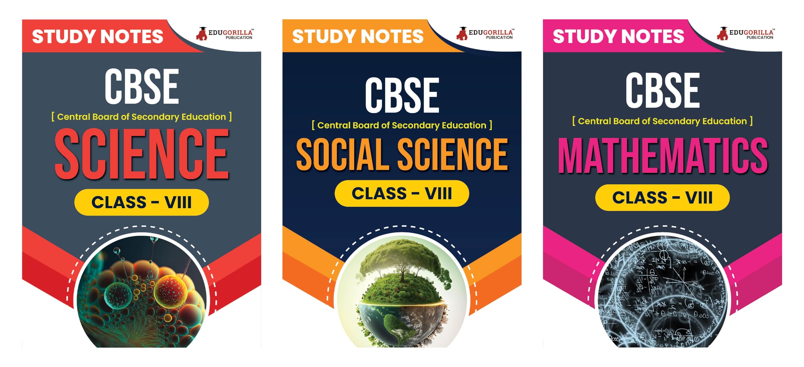 CBSE Class VIII Notes Combo - Mathematics, Science, Social Science ...