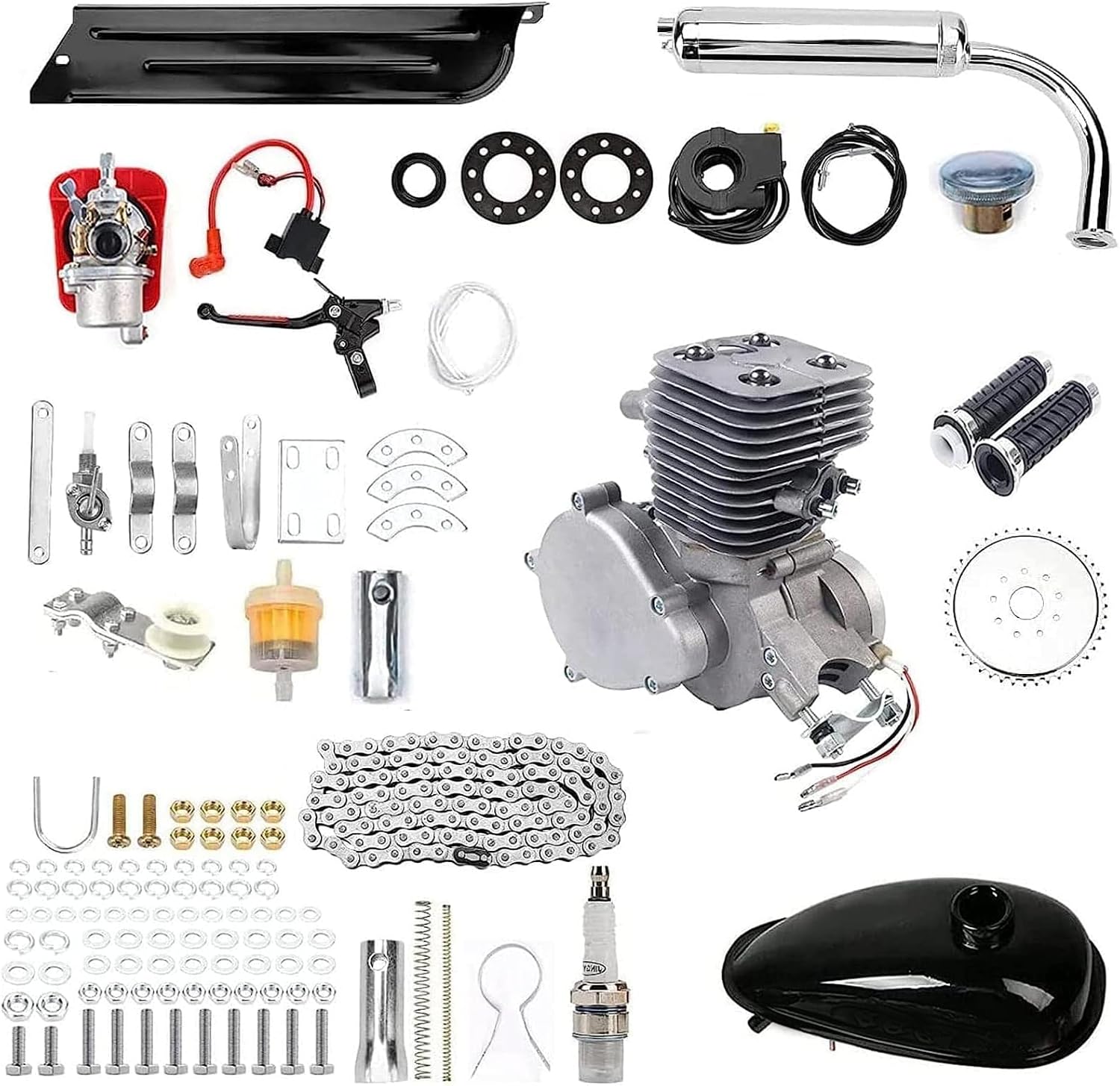 DDBESSIC 100cc Bicycle Engine Kit 2 Stroke Upgraded Bicycle Motor Kit ...