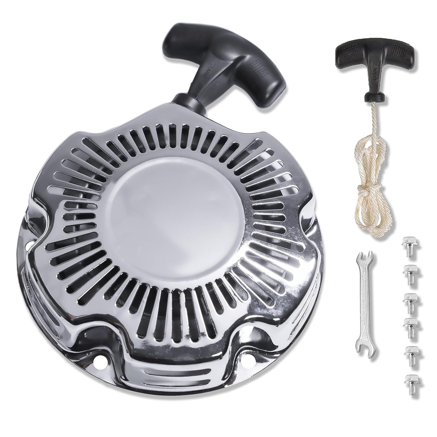 Amazon.com: JMCHstore Chrome Pull Start Recoil Starter Assembly for ...