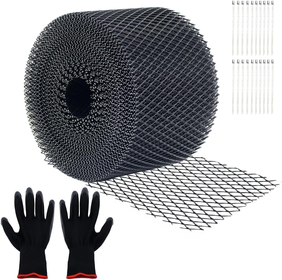 UXILPOW 5inch X 100ft Flat Aluminum Leaf Filter Gutter Protection,Leaf ...