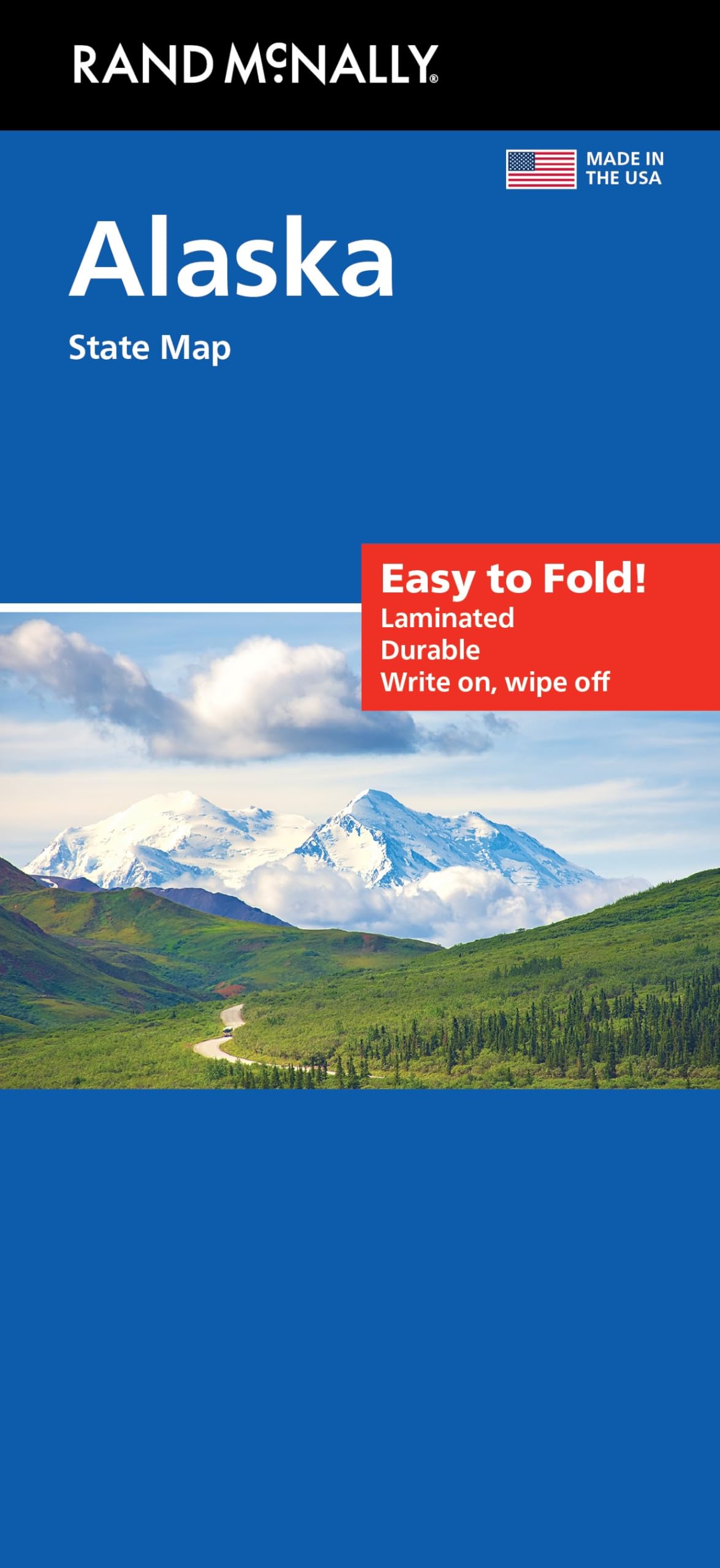 Amazon.com : Rand McNally Easy to Fold: Alaska State Laminated Map ...