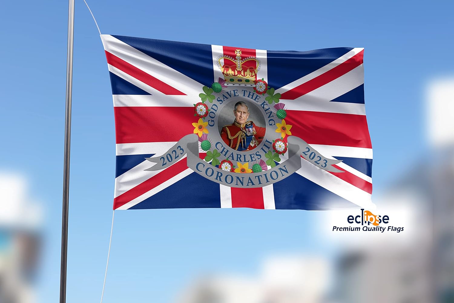 King Charles III Coronation Flags King OF England Coronation large ...