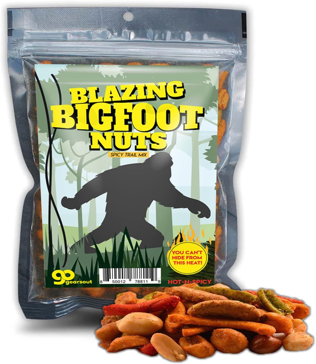 Amazon.com: Blazing Bigfoot Nuts Spicy Trail Mix - Funny Sasquatch ...