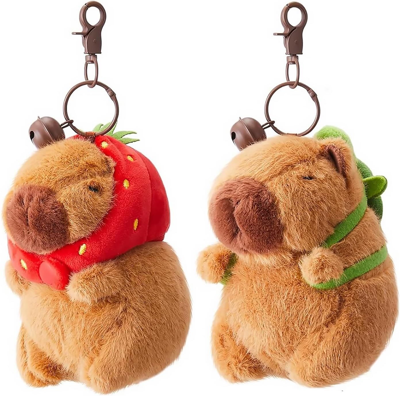 Laueob 2 Pieces of Capybara Keychain Plush Keychain Cute Keychain,Cute ...