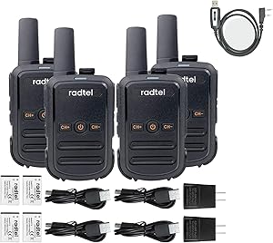 Amazon.com: Radtel RT12 Rechargeable Walkie Talkies for Adults Long ...