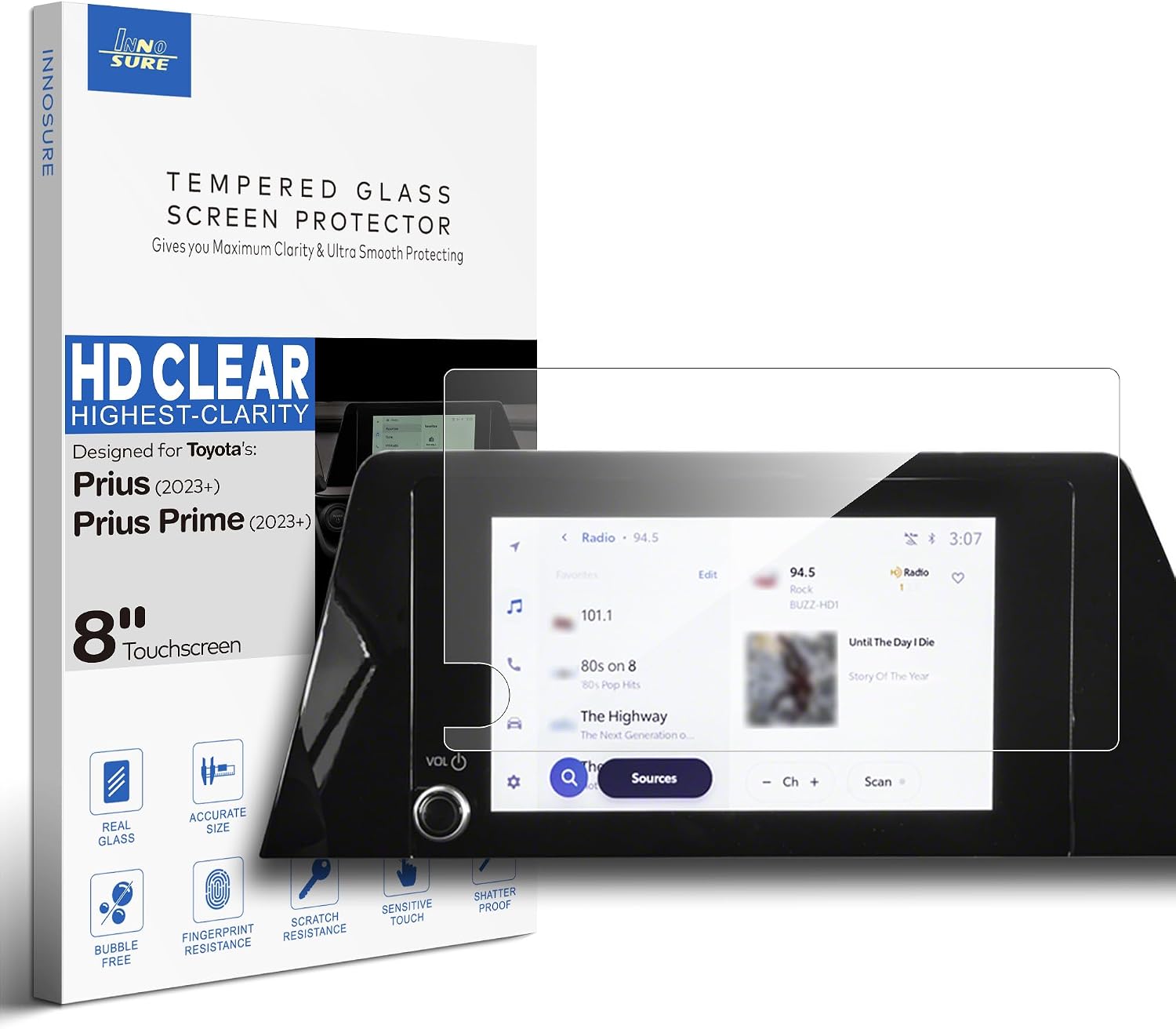 Amazon.com: INNOSURE Premium Tempered Glass Screen Protector for 2023 ...