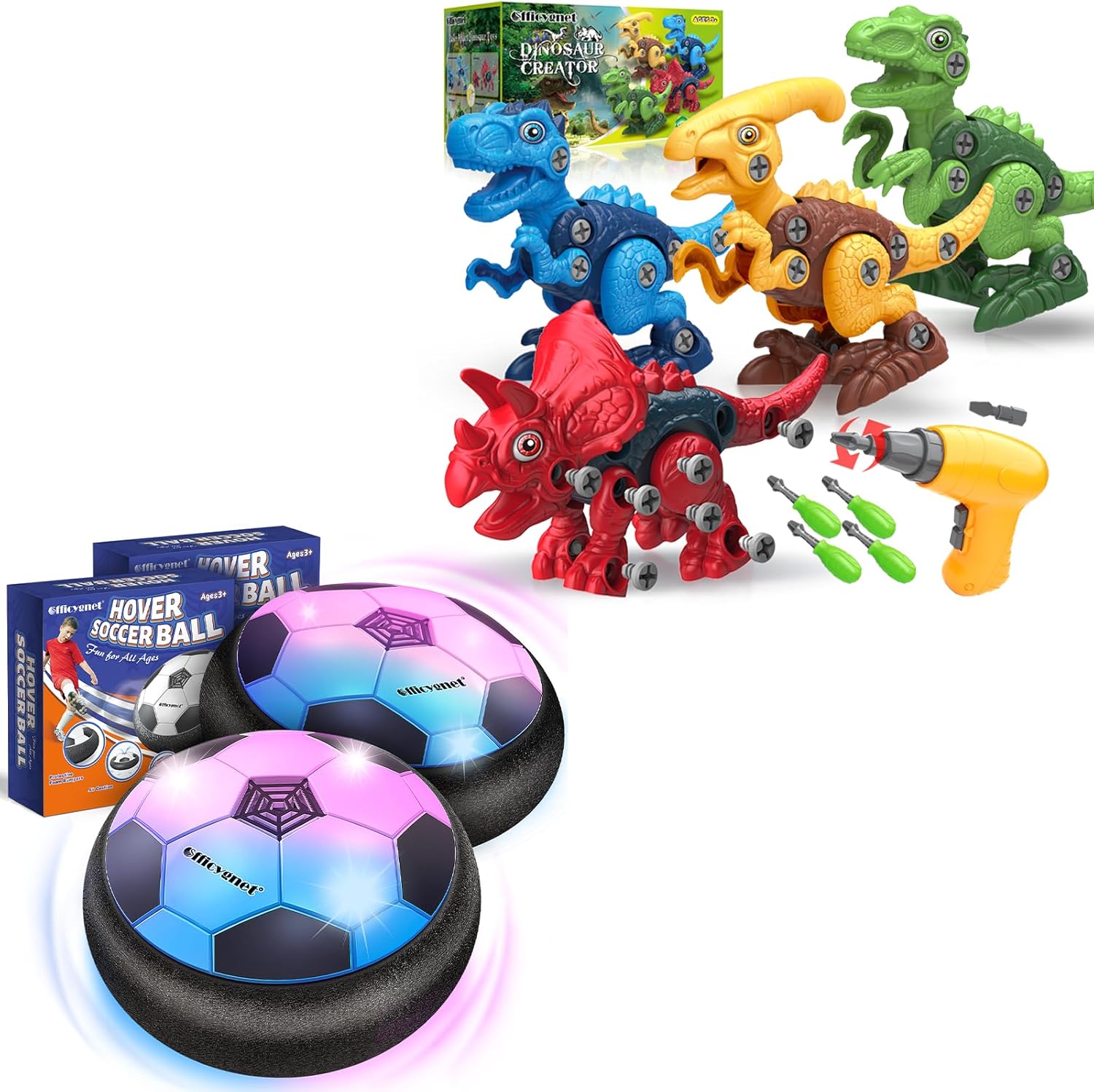 Amazon.com: Officygnet 2 Pack Hover Soccer Ball and 4 Pack Take Apart ...