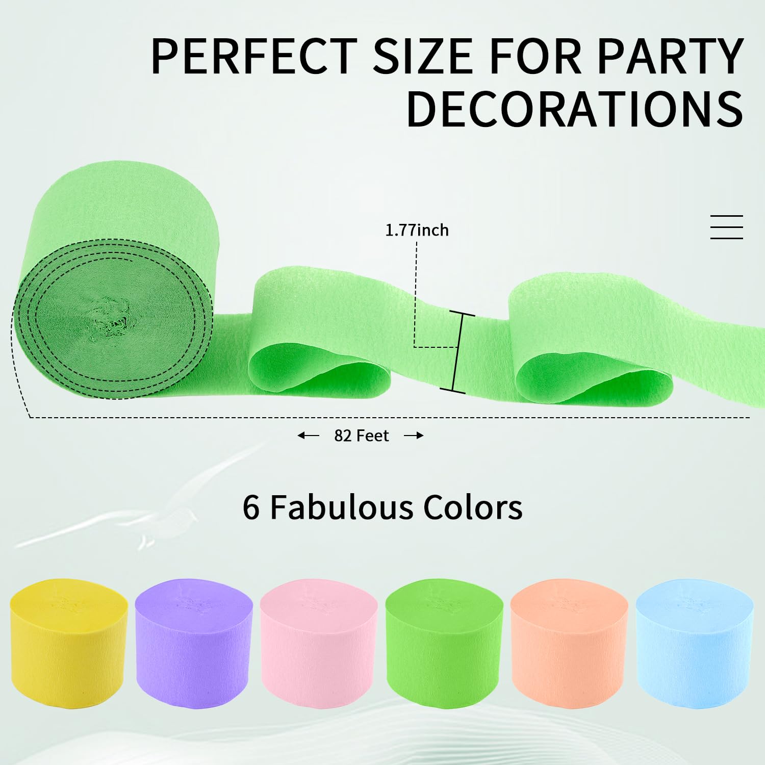 Christmas Party Decorations M METERXITY 6-Rolls Crepe Paper Streamer ...