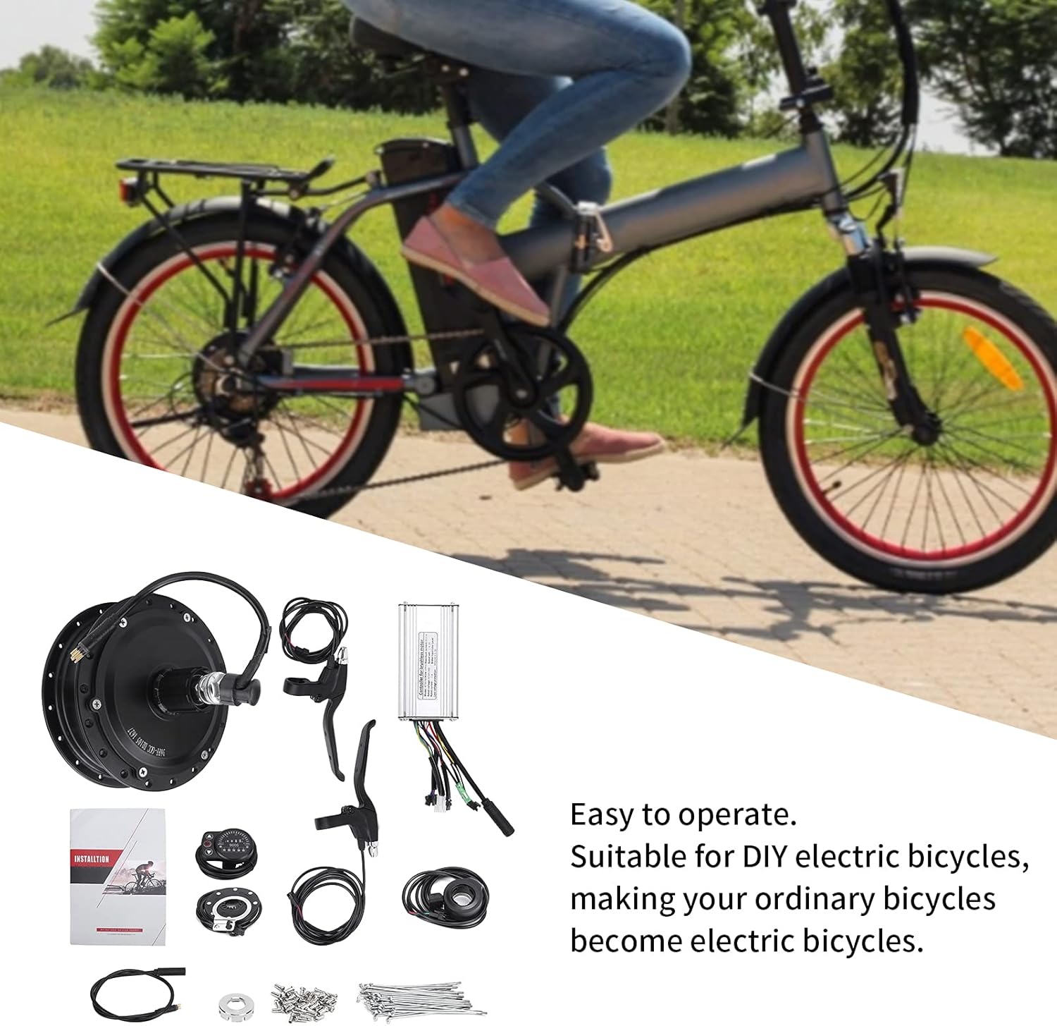 Electric Bicycle Conversion Kit, Noiseless DIY Rear Sri Lanka | Ubuy