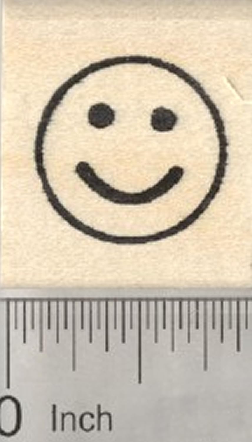 Amazon.com: Smiley Face Emoji Rubber Stamp, .75 inch Size : Toys & Games
