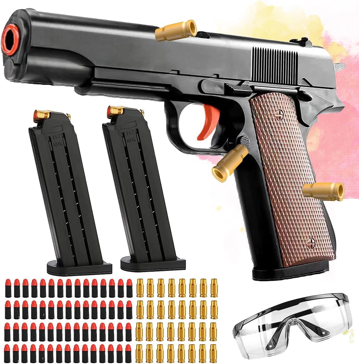 Amazon.com: Shell Ejecting Toy Guns with Soft Bullets, 1911 Toy Pistol ...