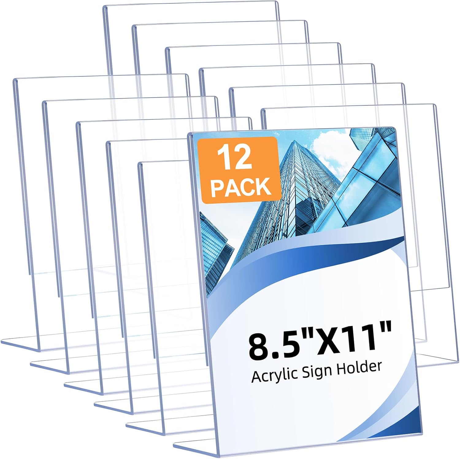 Amazon.com: DECOHOBO 12 Pack Acrylic Sign Holder 8.5 x 11, Clear Sign ...