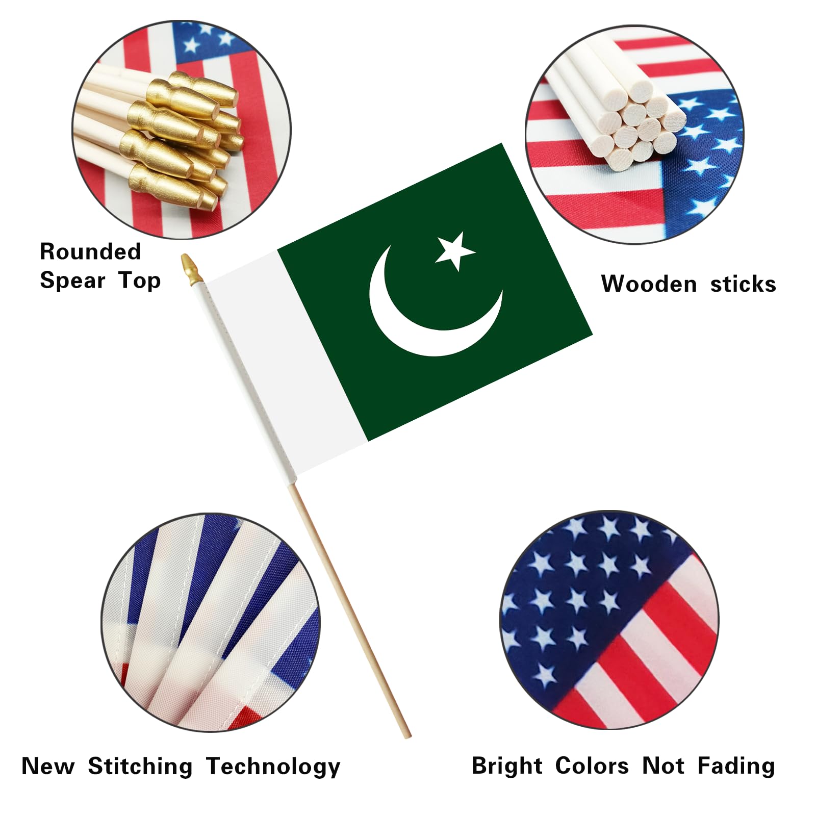 Flag Of Pakistan Pakistan And New Zealand Two Flags Textile Cloth,