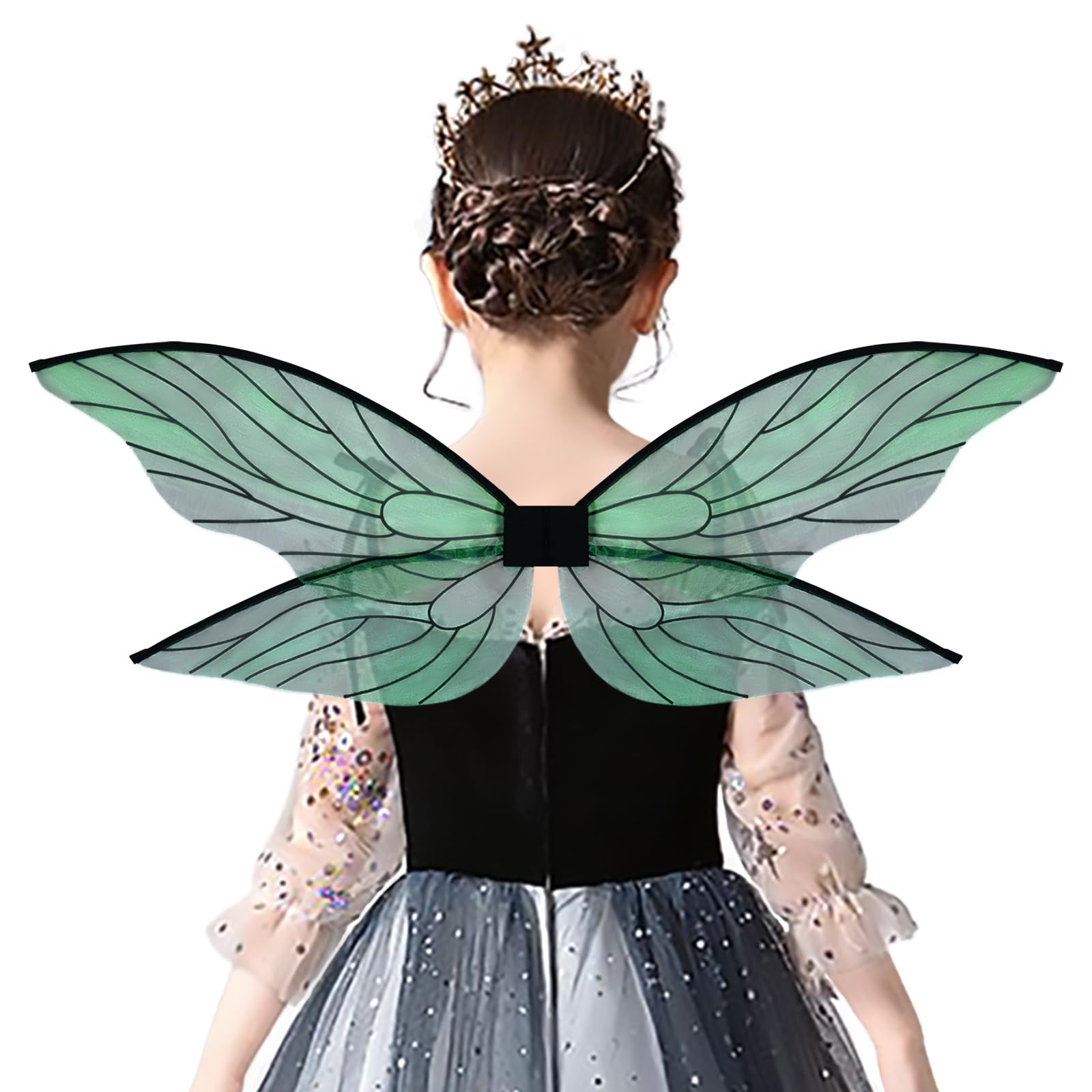 Cute Sparkly Fairy Wings for Girls, Sheer Wings for Kids Halloween ...