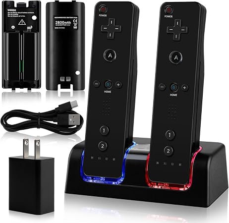 Amazon.com: 2-in-1 Charger Station for Wii/Wii U Remote Controller ...