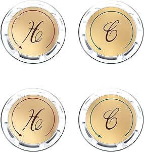 Universal Hot and Cold Faucet Index Buttons, 1.14 inch Inner Diameter ...