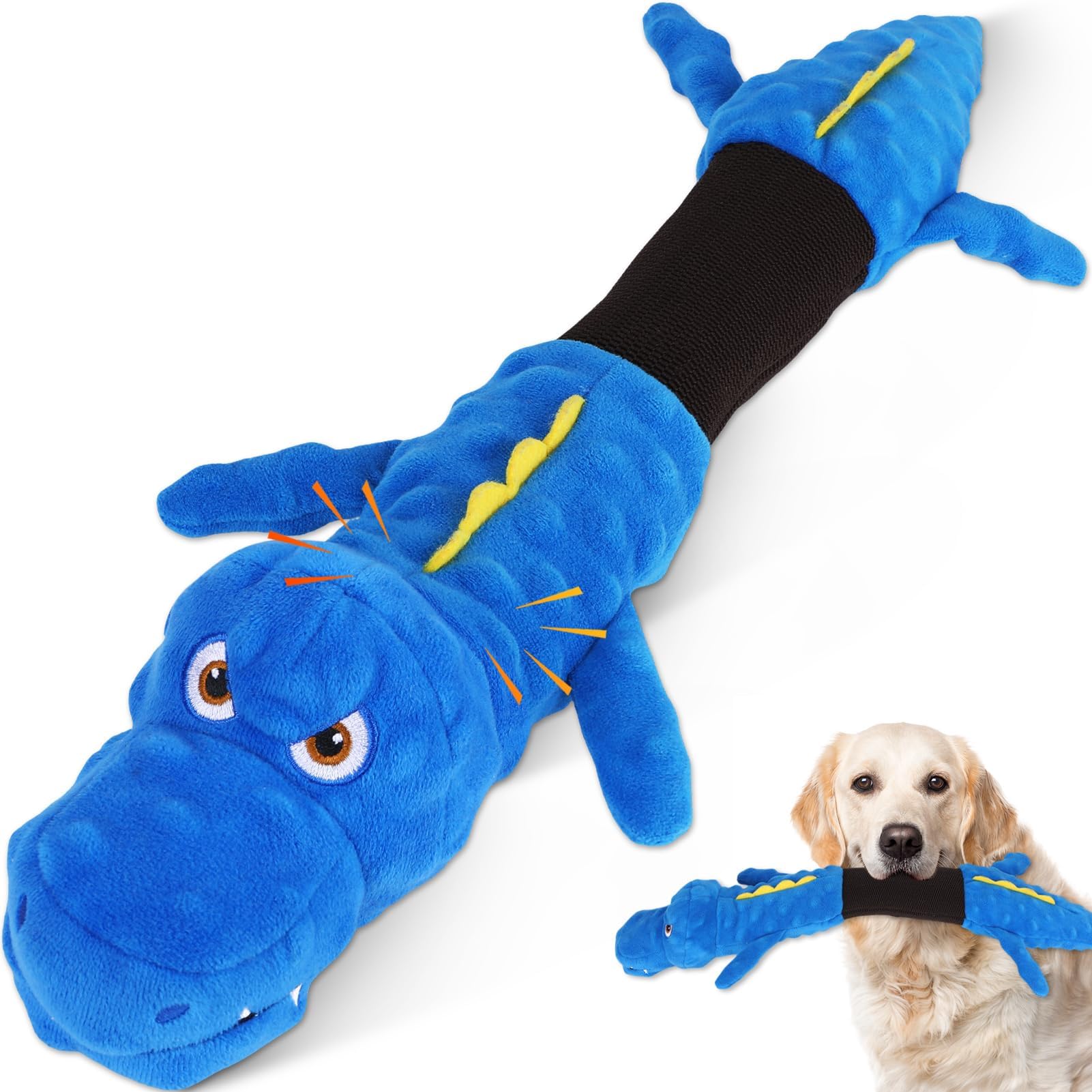 Pet Supplies : Barkbox Plush Throwing Munches Squeaky Dog Rope Toy ...