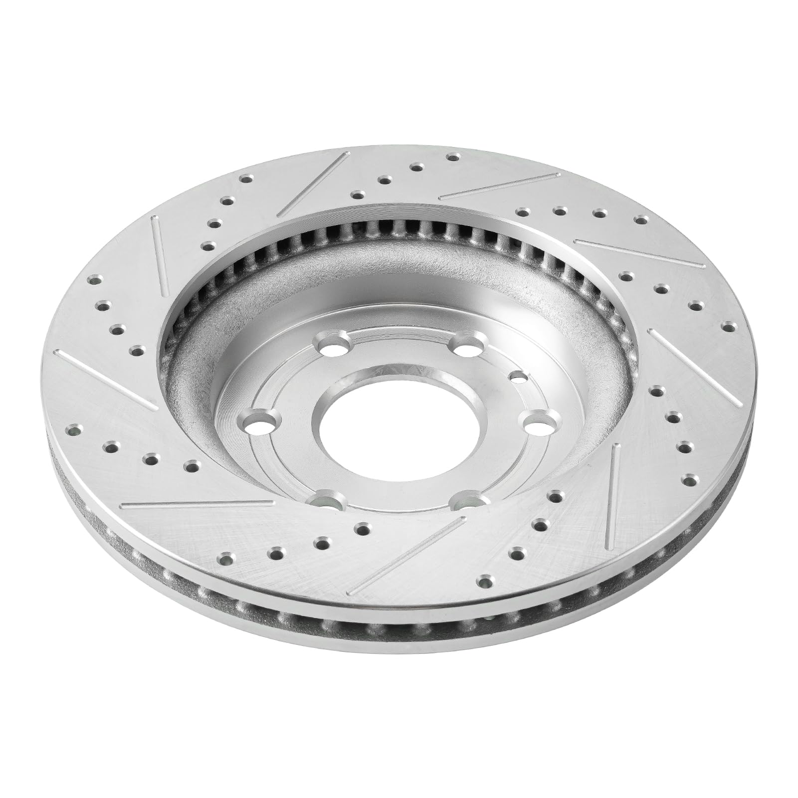 PHILTOP 55150+D1169 Front Drilled and Slotted Disc Brake Rotor and ...