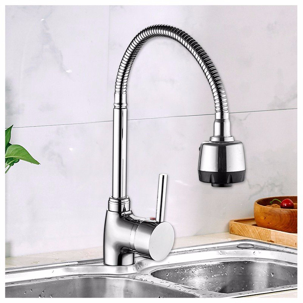 Stainless steel double outlet hot and cold faucet kitchen faucet sink ...