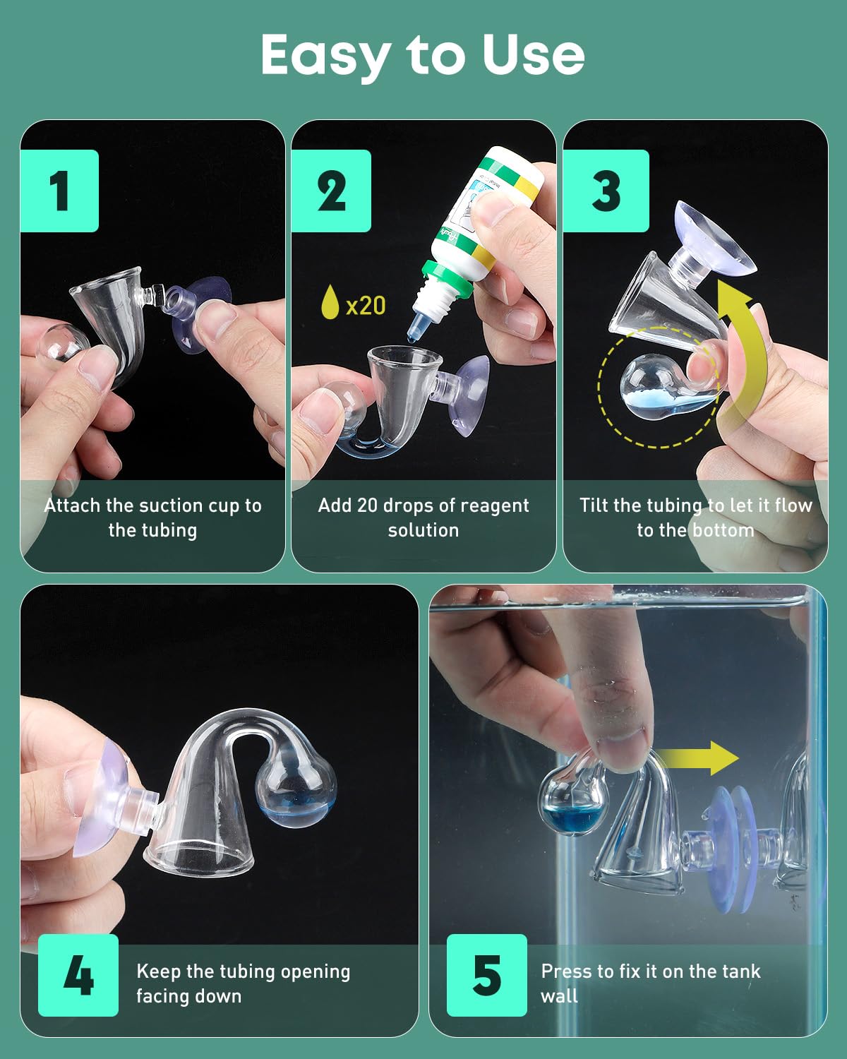 Snapklik.com : Pawfly Glass CO2 Drop Checker For Aquarium CO2 Indicator ...