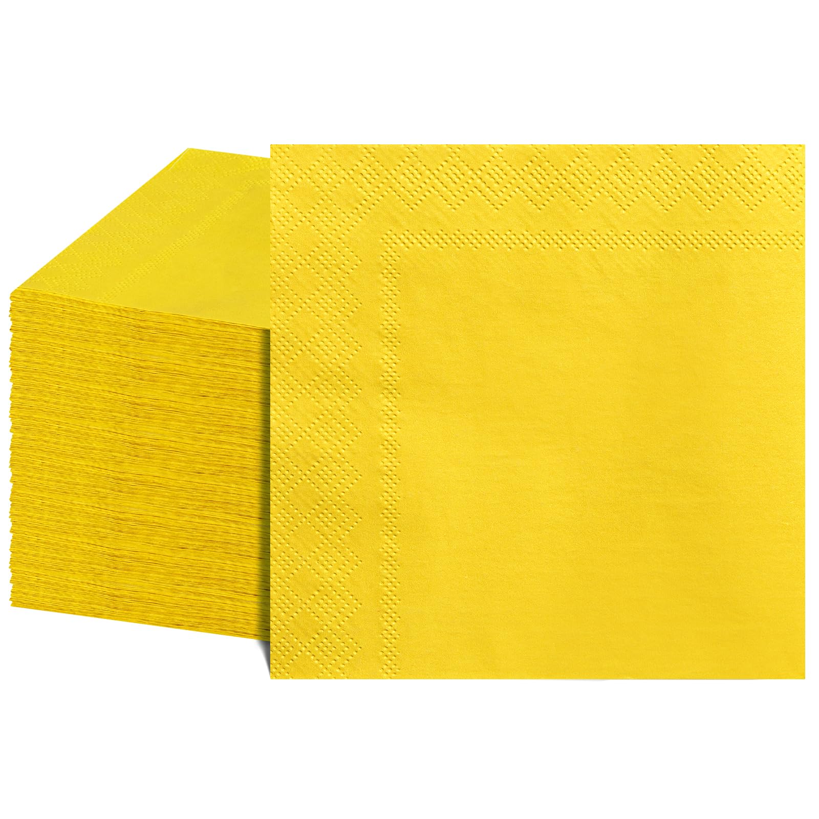 Amazon.com: NatNarr 120 Pcs Cocktail Napkins Yellow Napkins Disposable ...
