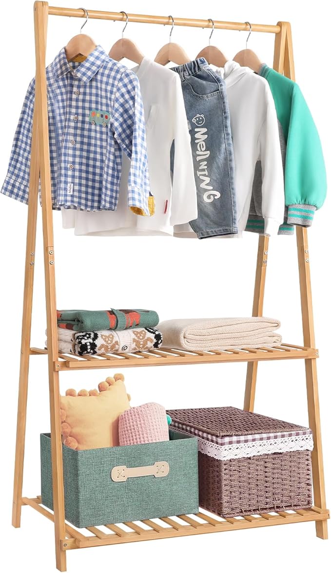 Amazon.com: Jotsport Small Clothes Rack Kids Dress Up Storage for ...