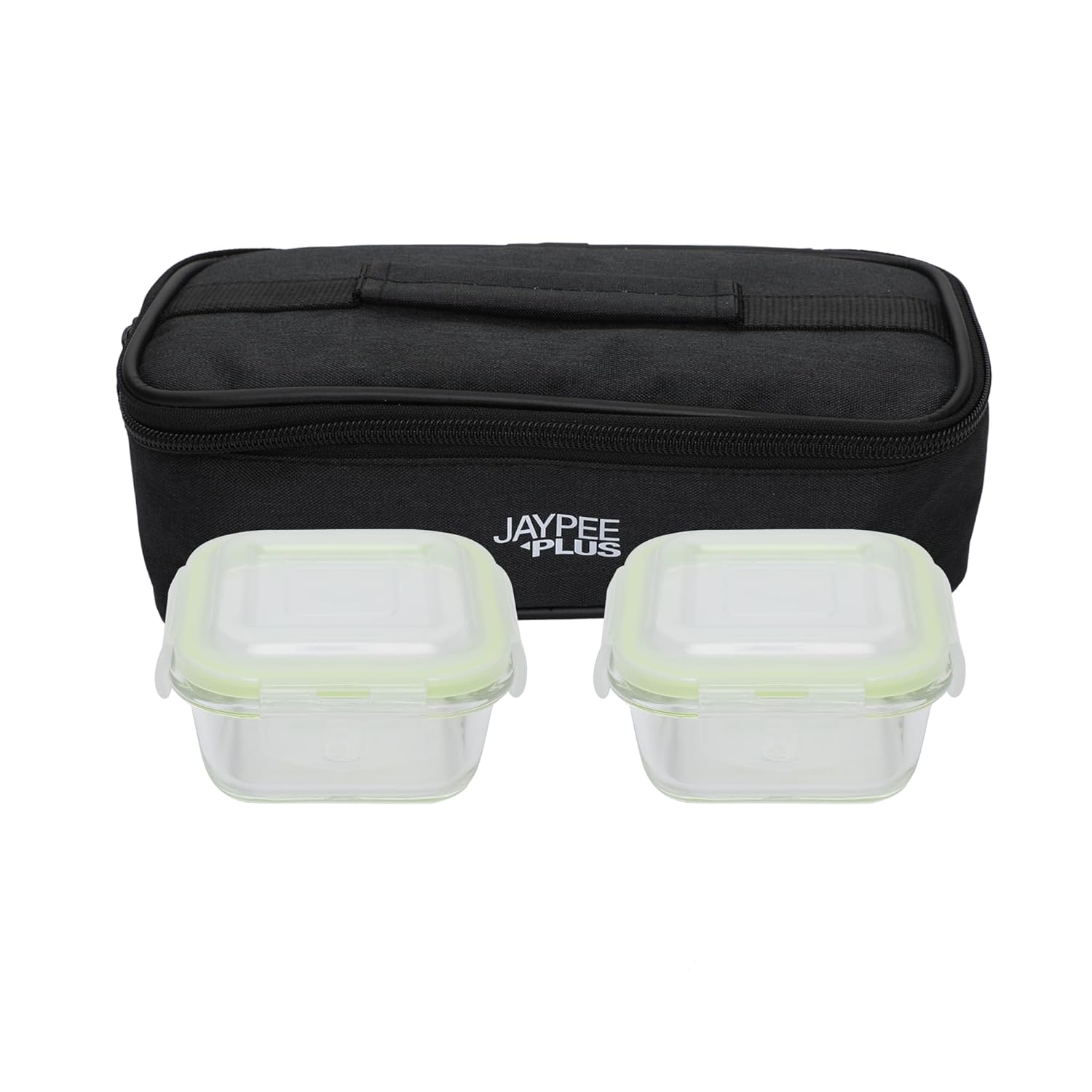 Buy Jaypee Plus Klaro Zip Glass Lunch Box Set of 2 with Lunch Bag ...
